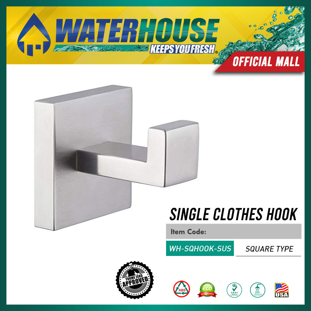 WATERHOUSE Single Clothes Hook Stainless 304 Round Type Square Type ...