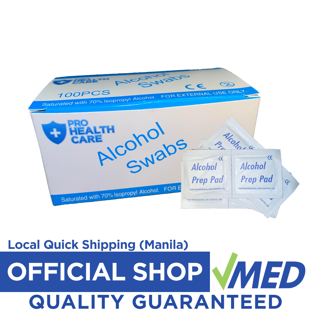 VMED Prohealthcare Alcohol Swab Pads Box of 100 | Lazada PH