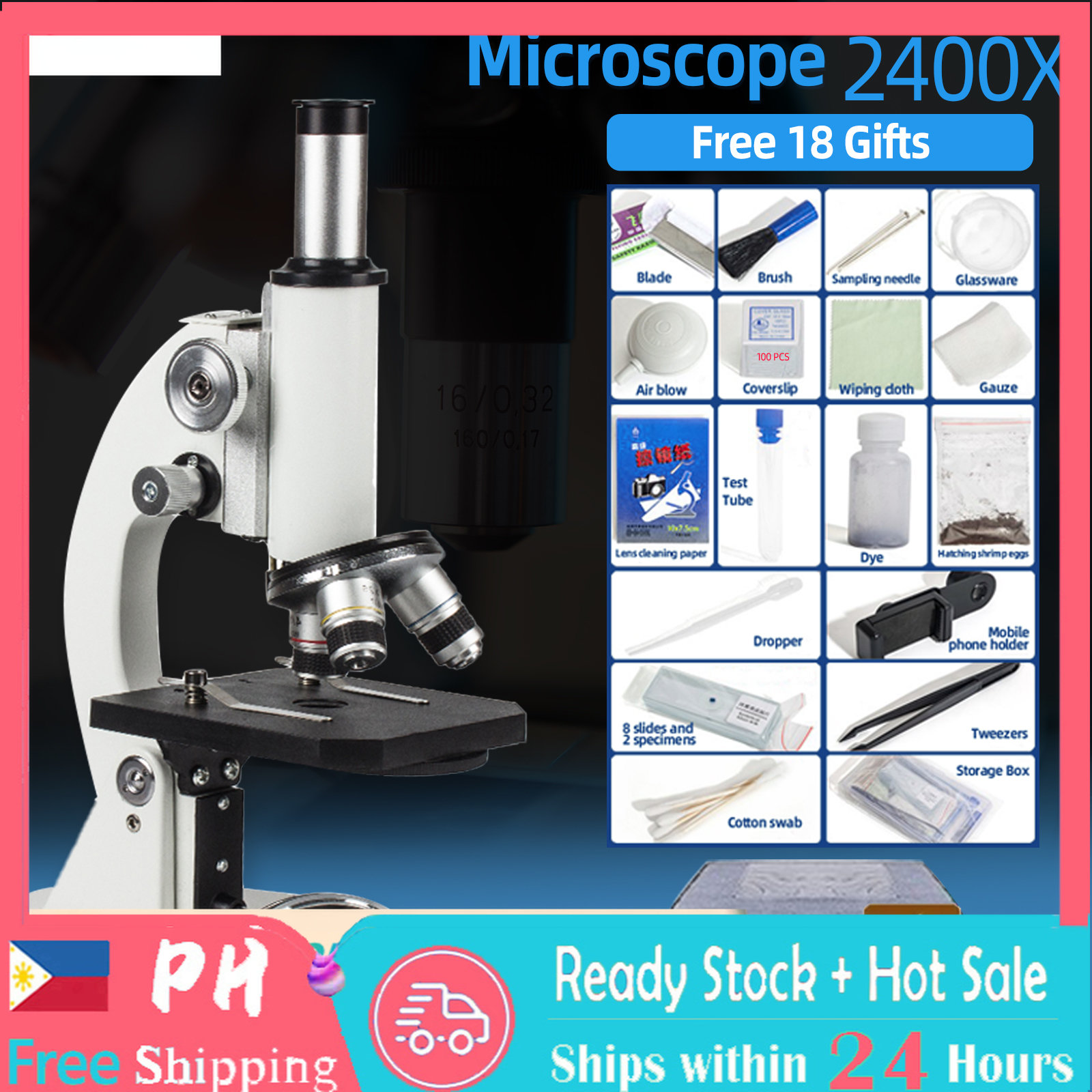 【FAST DELIVERY】Professional Microscope Microscope for Laboratory Set ...