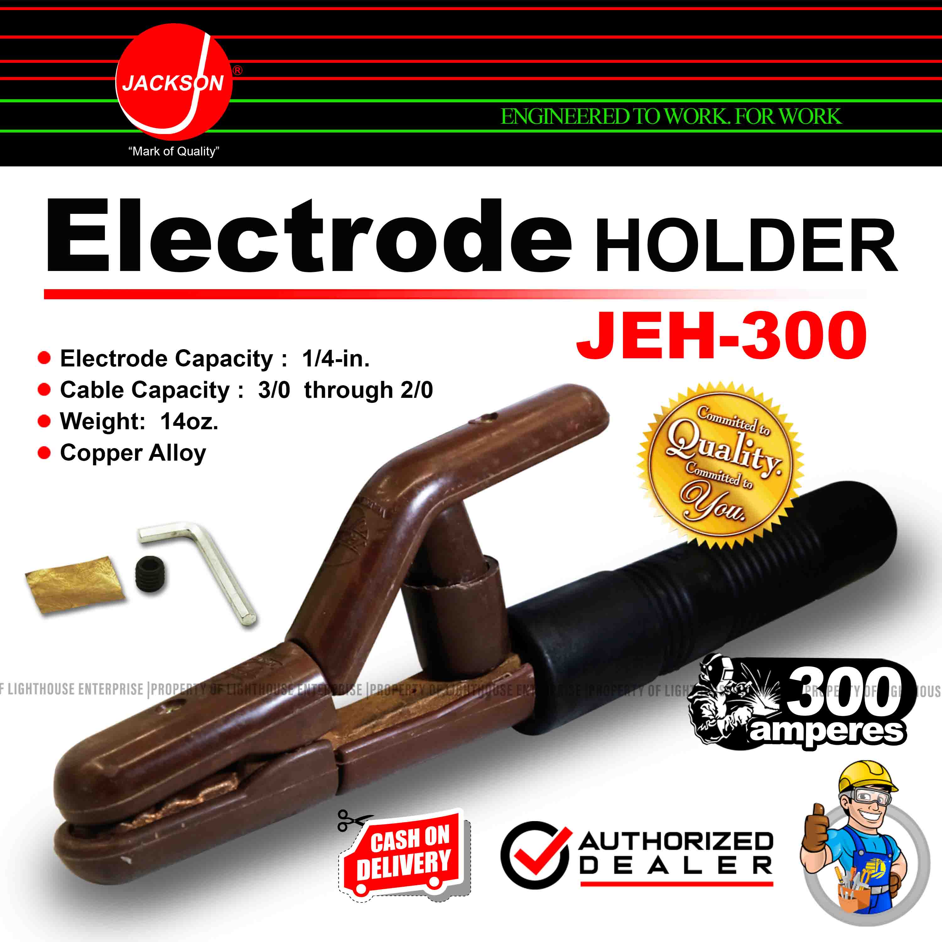 Original JACKSON Electrode Holder or Welding Holder (300A and 500A ...
