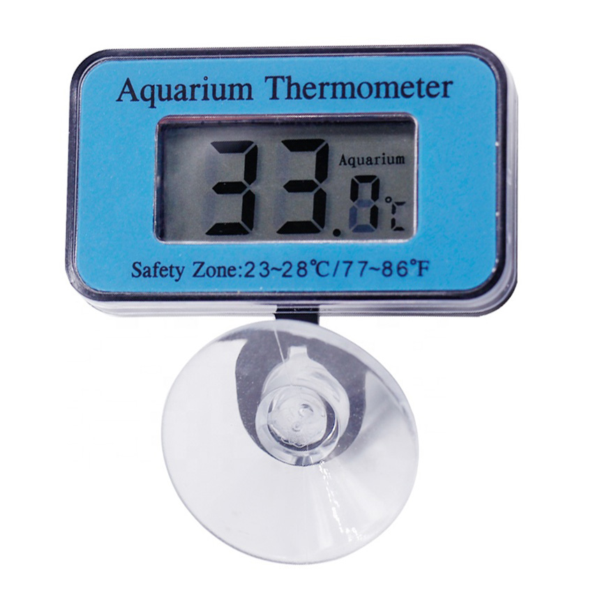 Aquarium LCD Digital Thermometer 1M Wire with Probe/Fish Tank Glass ...