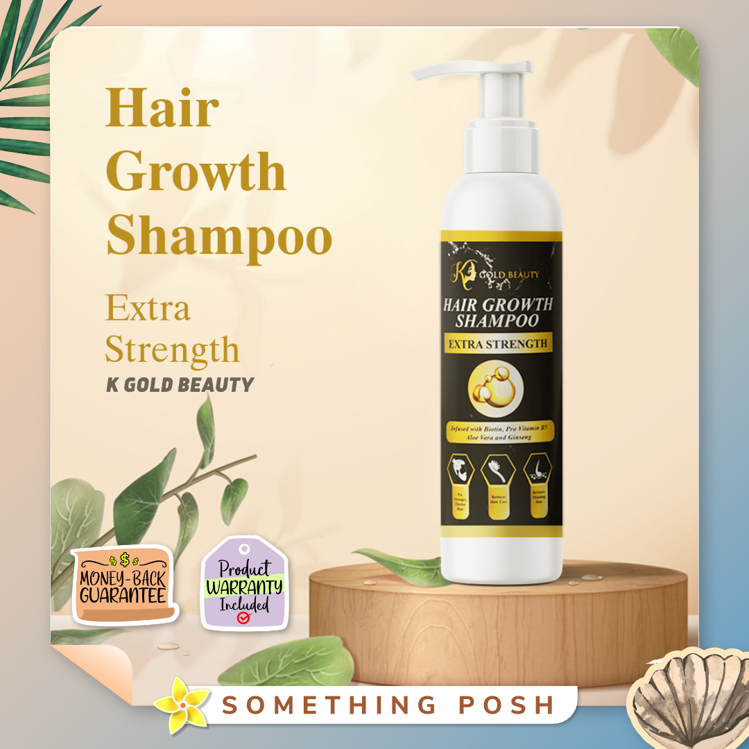 K GOLD BEAUTY Hair Growth Shampoo Infused with Biotin , PRO Vitamin B5 ...