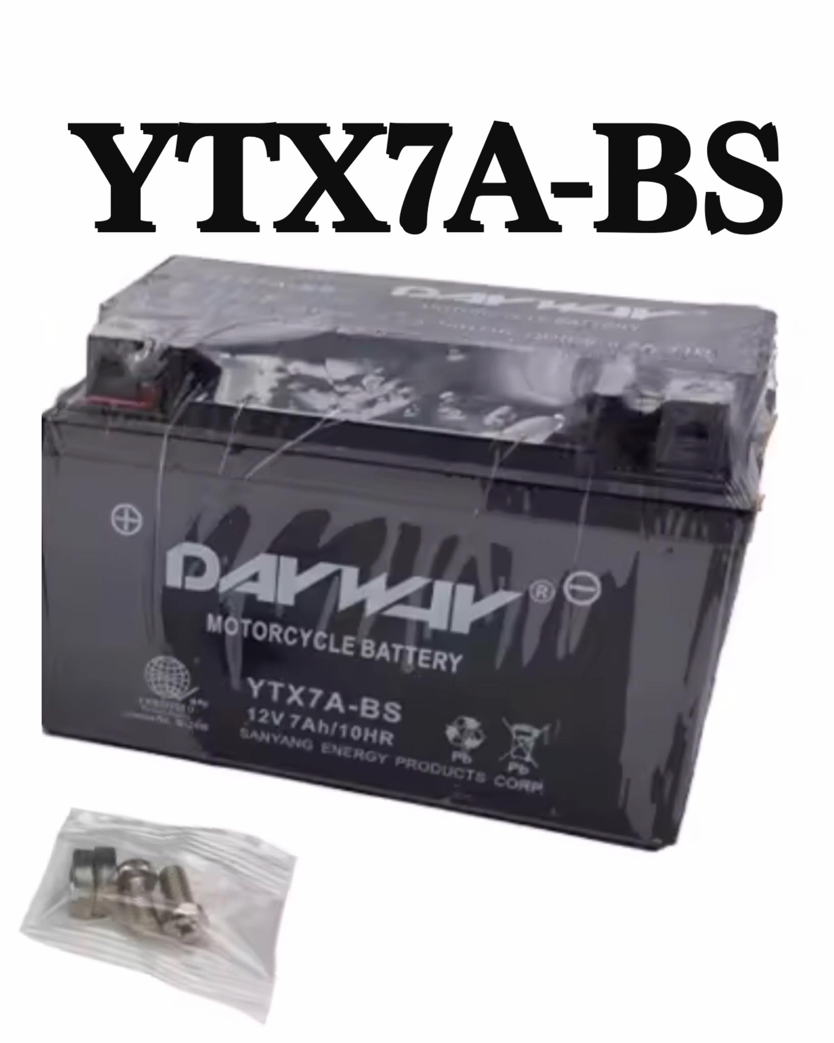 Motorcycle DAYWAY Battery 3L 4L 5L 7L 5A & 7A Battery & Charger | Lazada PH