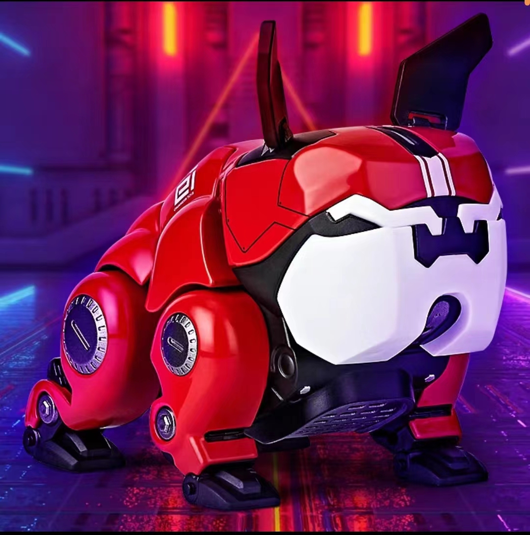 Transformation mechanical bulldog robot dog red green action figure ...