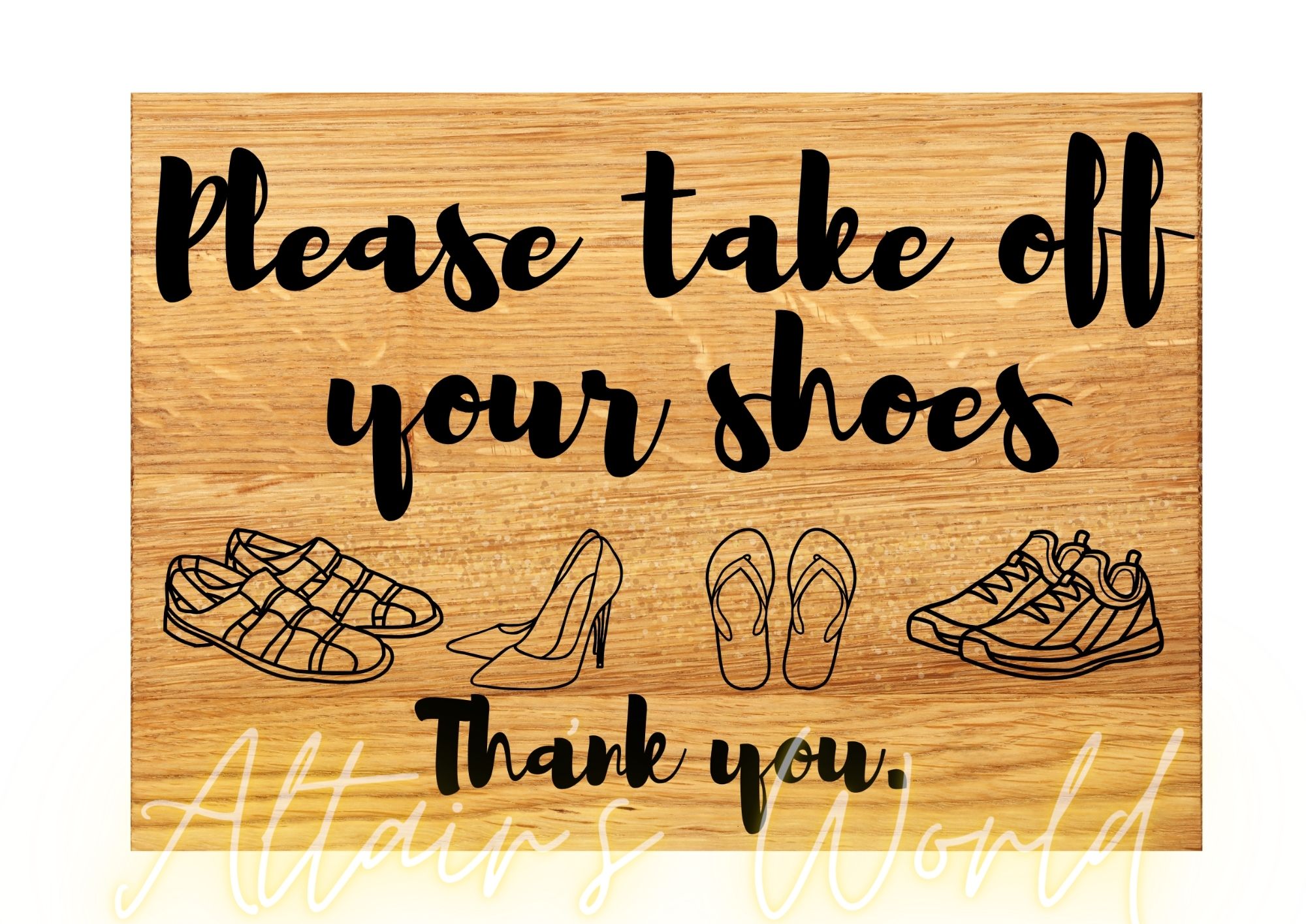 No Shoes Slippers and Footwears Allowed Inside Door Signs or Signages ...