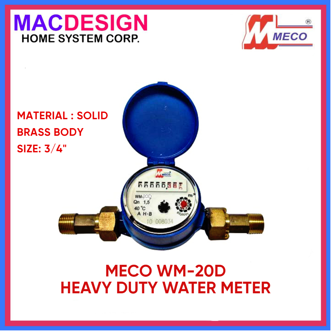 MECO WM 20D Heavy Duty Water Meter MACDESIGN HOME (OFFICIAL SELLER ...