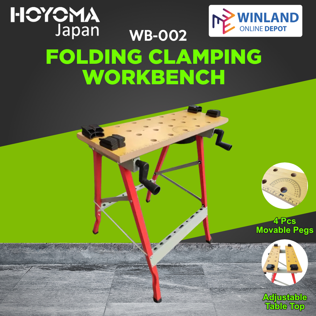 Hoyoma by Winland Folding Clamping WorkBench with Movable Pegs WB-002 ...