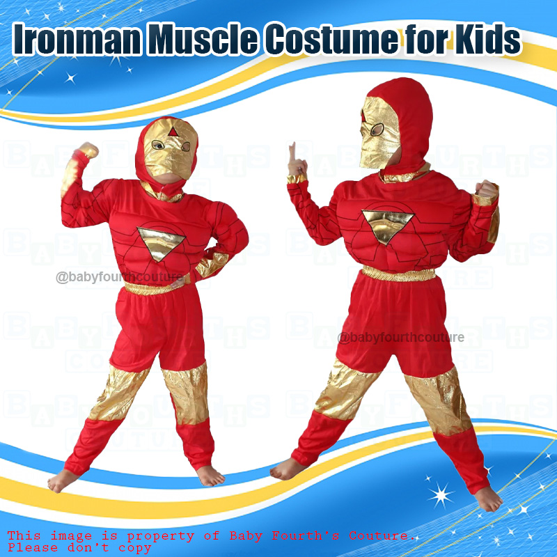 Superhero Muscle Iron Man Costume for Kids | Lazada PH