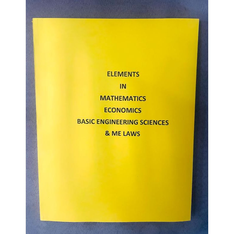 Mathematics Economics Basic Engineering Sciences & ME Laws - ELEMENTS | Lazada PH