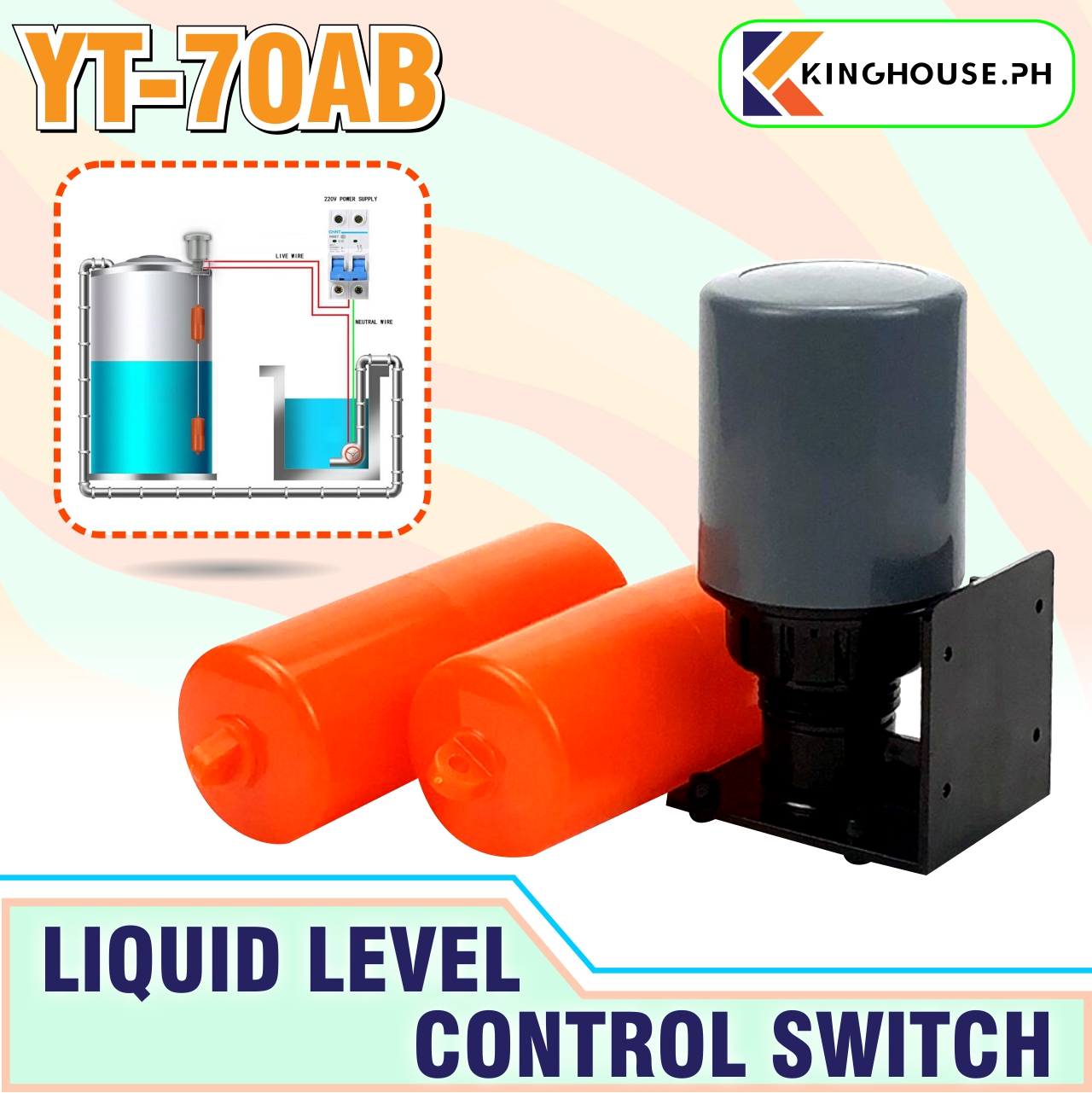Double Float Suspension Automatic Liquid Level Controller Pump Switch ...