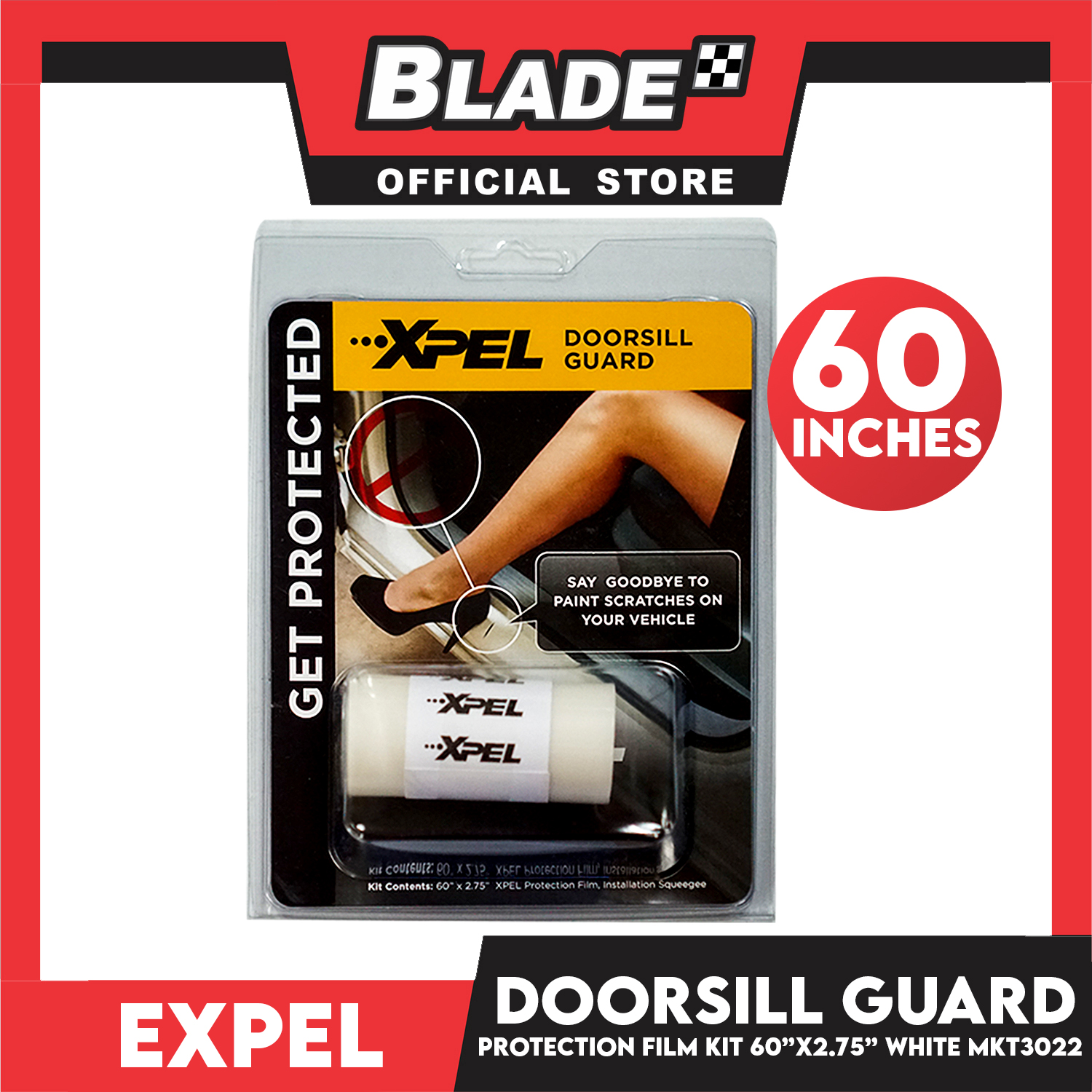 Xpel Doorsill Guard 60in x 2.75in Protection Film Kit MKT3022 (White ...