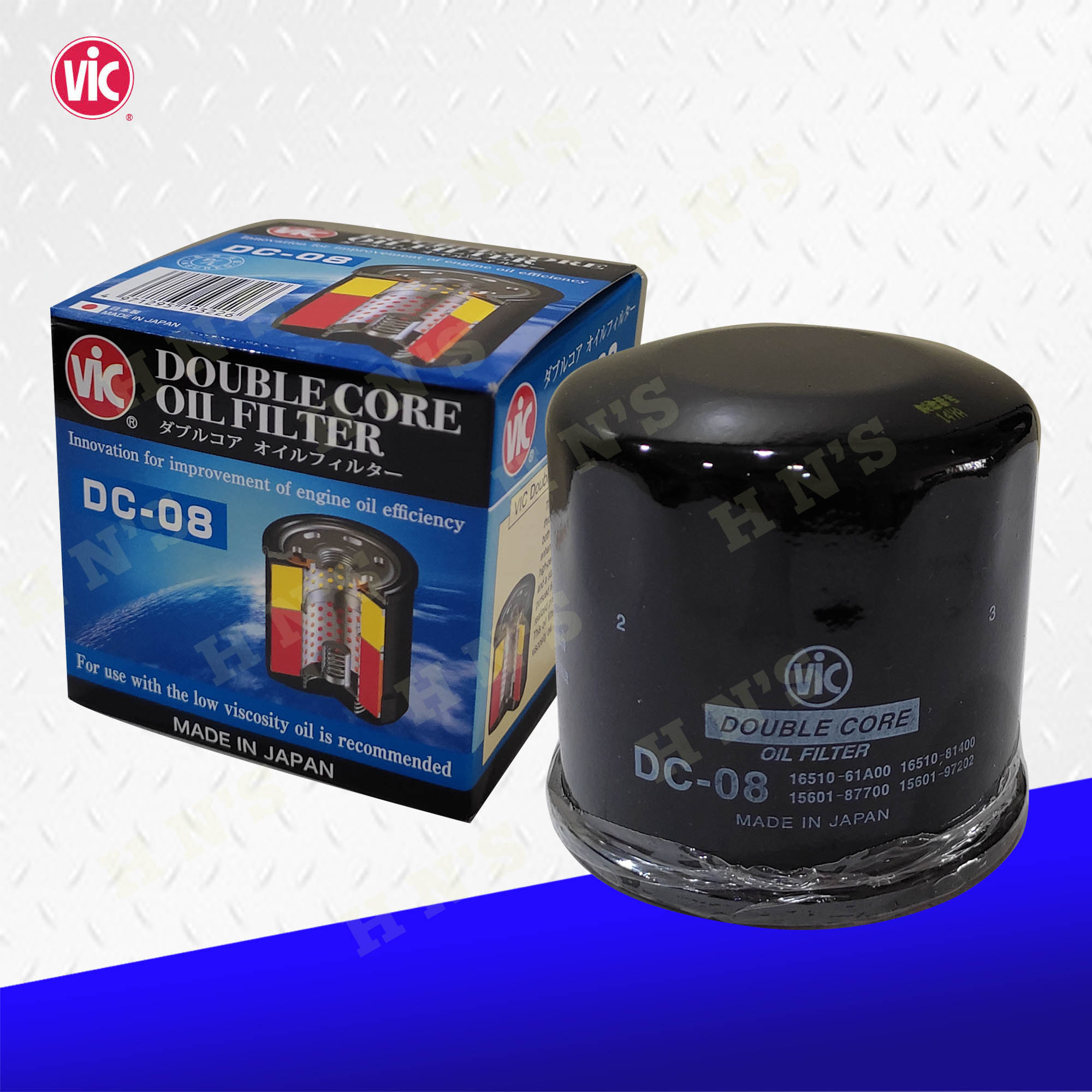 VIC DC-08 Double Core Oil Filter Japan for Toyota Wigo, Alto, Celerio ...