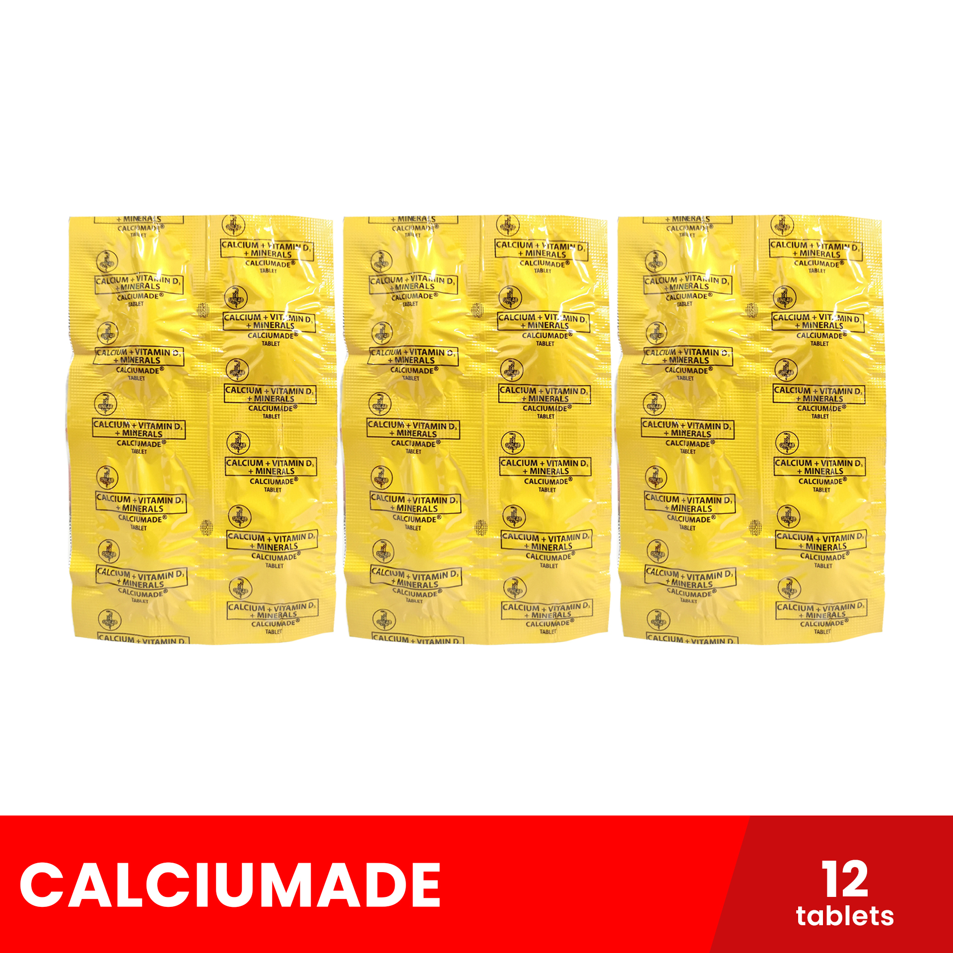 CALCIUMADE Multivitamins x 12 tablets (For strong bones & flexible ...