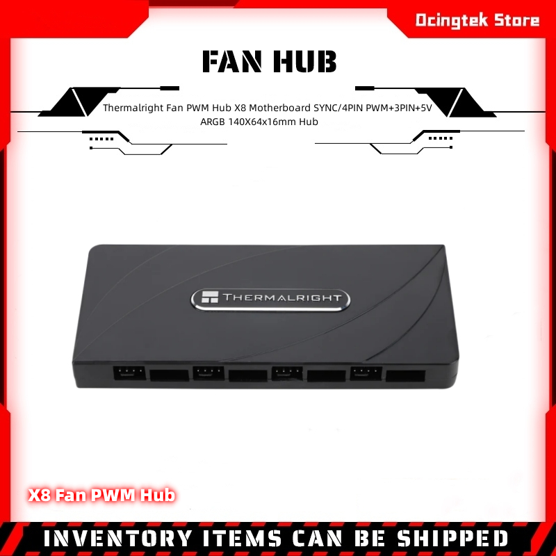 Thermalright Fan PWM Hub X8 Motherboard SYNC/4PIN PWM+3PIN+5V ARGB ...
