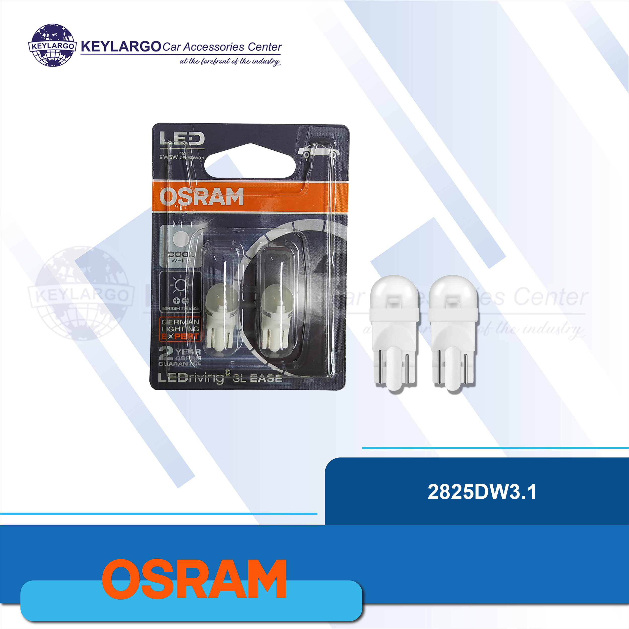 OSRAM LED T10 COOL WHITE 6000K 12V | Lazada PH