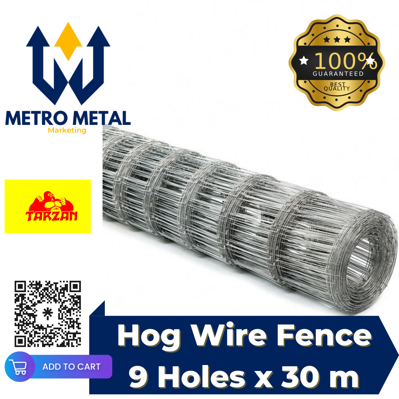 10 Holes Field Wire Hog Mesh 30 meters Rolls 39" Height | Lazada PH