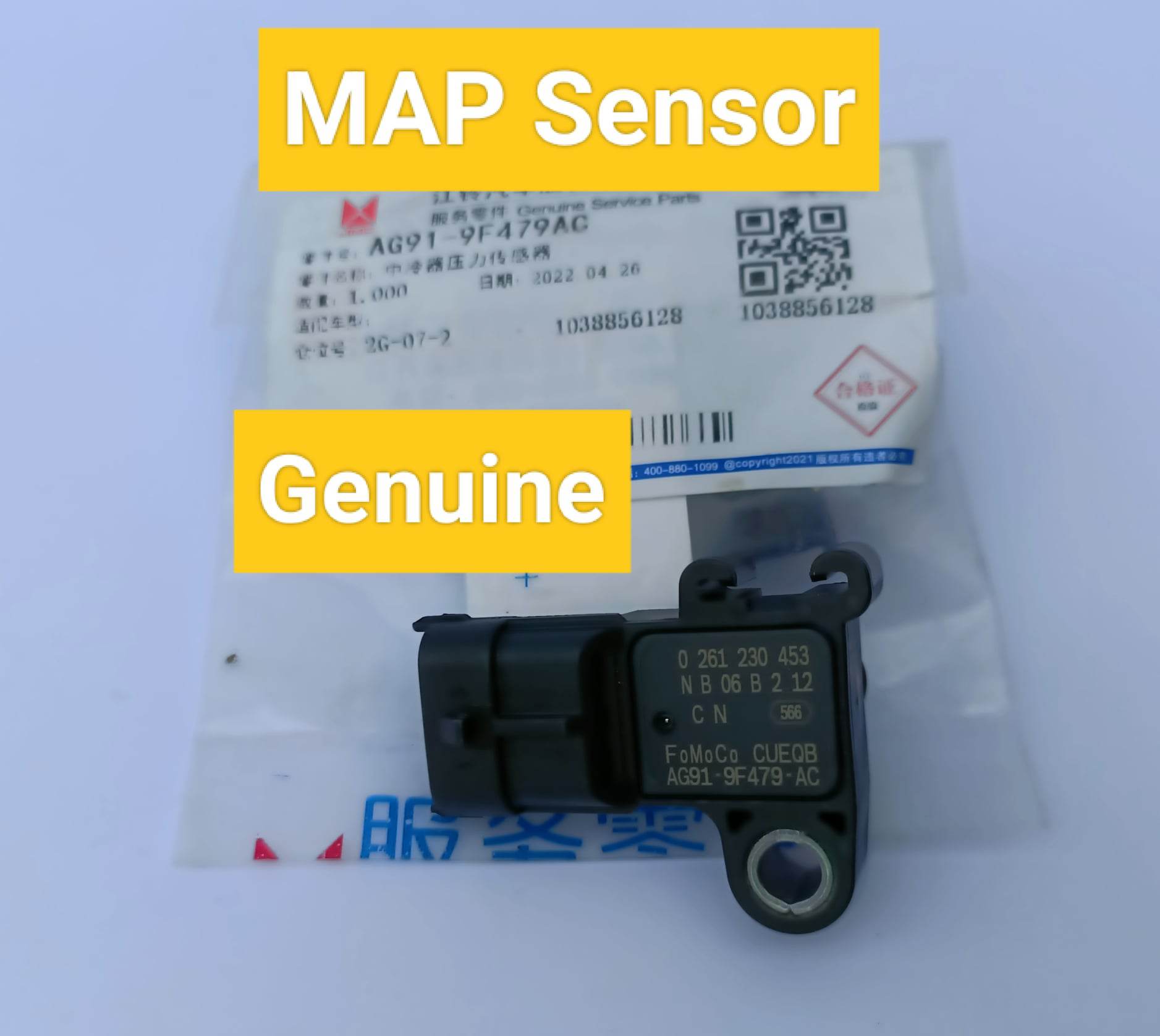 Map Sensor Ford Ranger 2.2/3.2 2012-2021, BT-50 2.2/3.2 2012-2021 ...