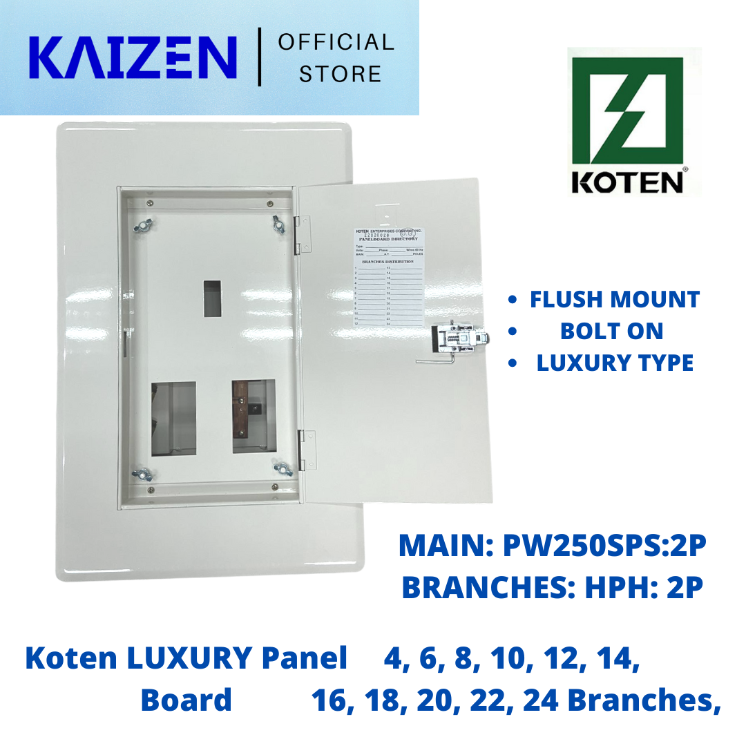 Koten Luxury Panel Board TQD Industrial Main 2 pole & Bolt On Branches 2 pole / 3 pole ...