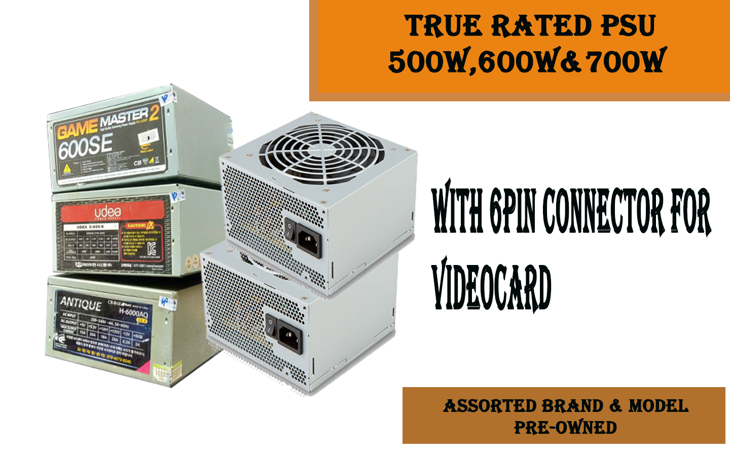 TRUE RATED POWER SUPPLY 500W, 600W & 700W(ASSORTED BRAND) | Lazada PH