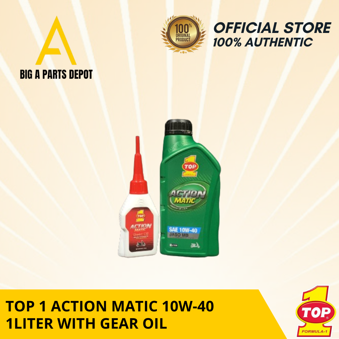 Top 1 - Synthetic 4T Motorcycle Oil 1 Liter Action Matic for Scooter SAE 10w-40 JASO MB 1 Liter ...