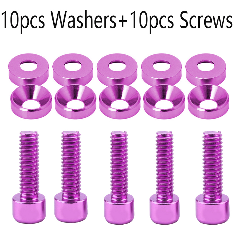 10sets Car Modified Hex Fasteners Fender Washer Bumper Engine Concave ...