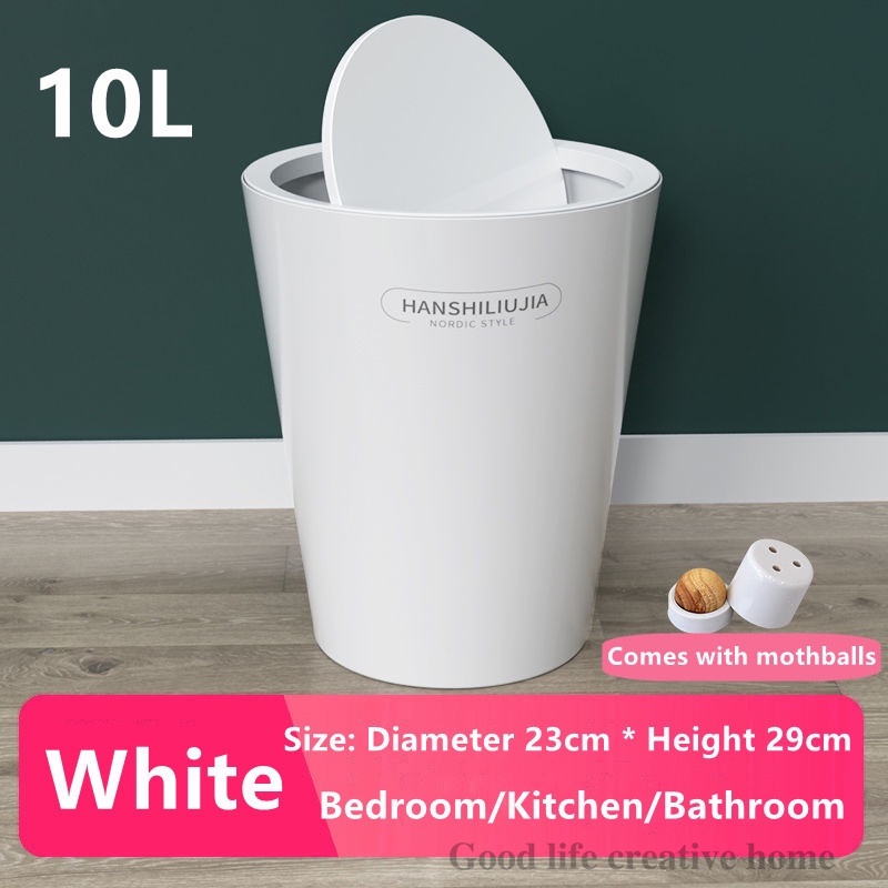 COD 10L Waste Bin bedroom Trash Can kitchen Ashcan Tabletop Trashbox ...