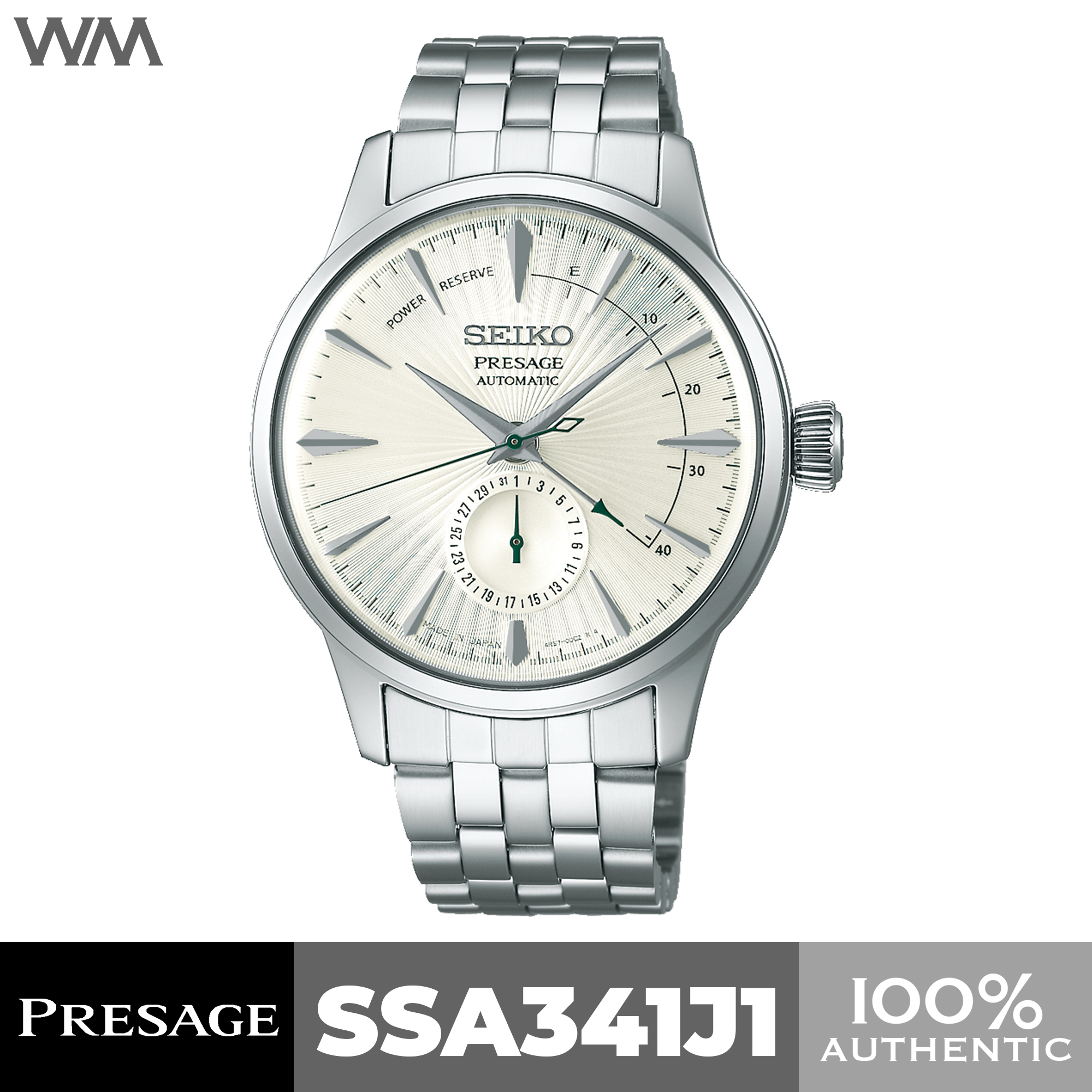 Seiko Presage Cocktail Time with Power Reserve Automatic Watch SSA341J1 ...
