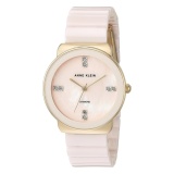 Anne Klein Women AK/2714LPGB Genuine Diamond-Accented Gold-Tone and ...