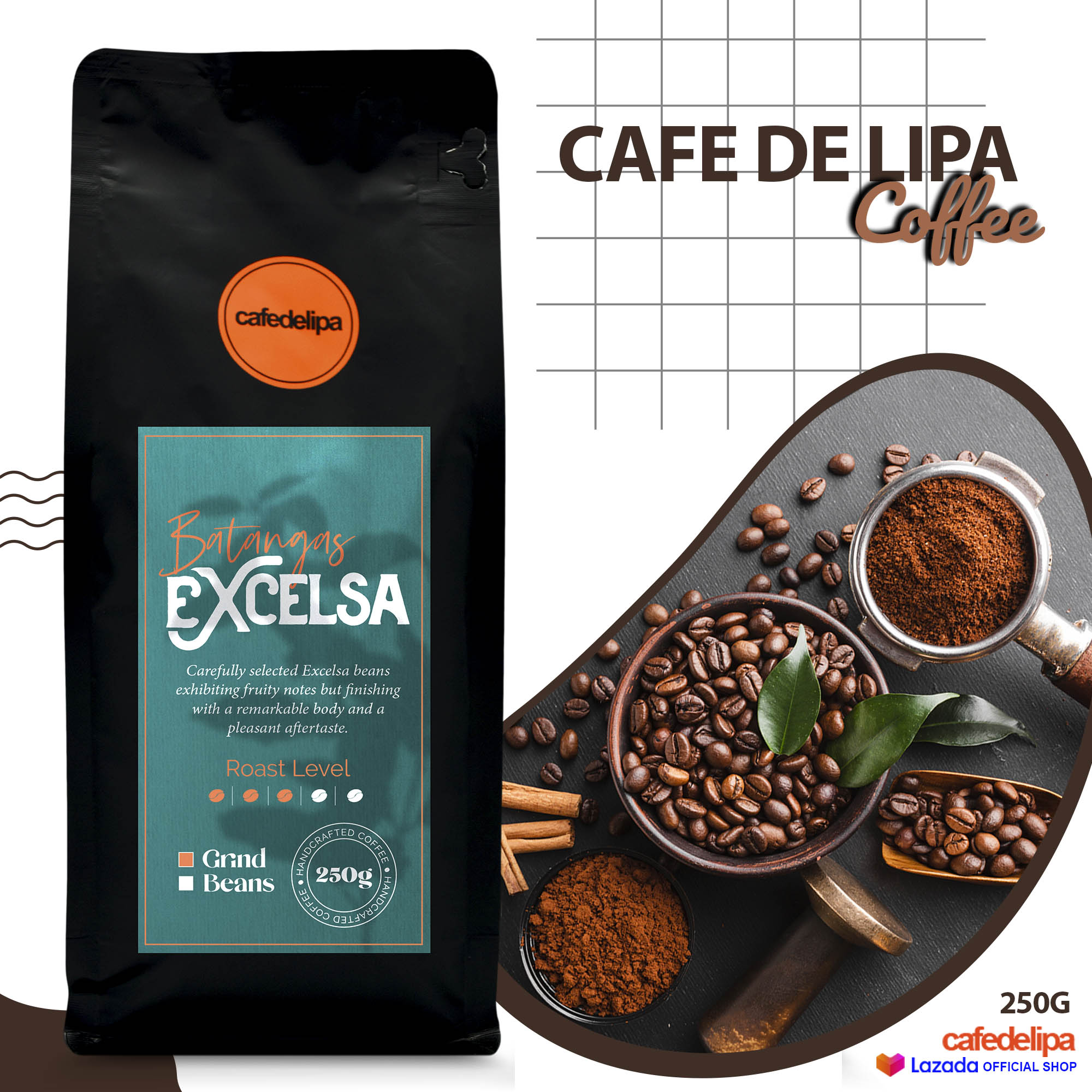 Cafe de Lipa Batangas Excelsa Premium Ground Coffee 250 grams | Lazada PH