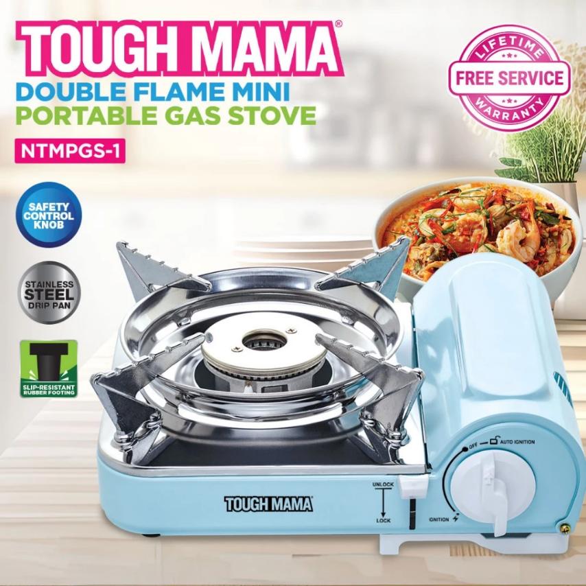 Tough Mama NTMPGS-1 Mini Portable Gas Stove Double Flame Stainless ...
