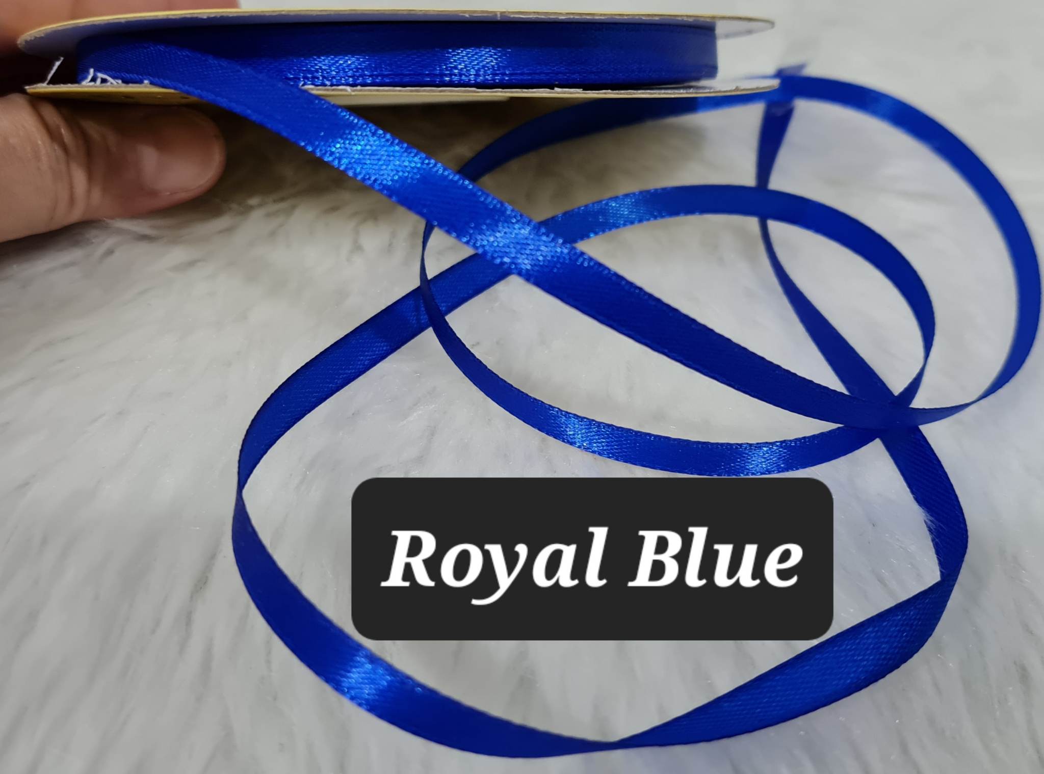 ROYAL BLUE Satin Ribbons Double Edge | Lazada PH