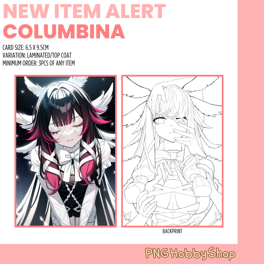 Columbina Genshin Impact Anime Photocard and Keychain - PNG Hobby Shop ...