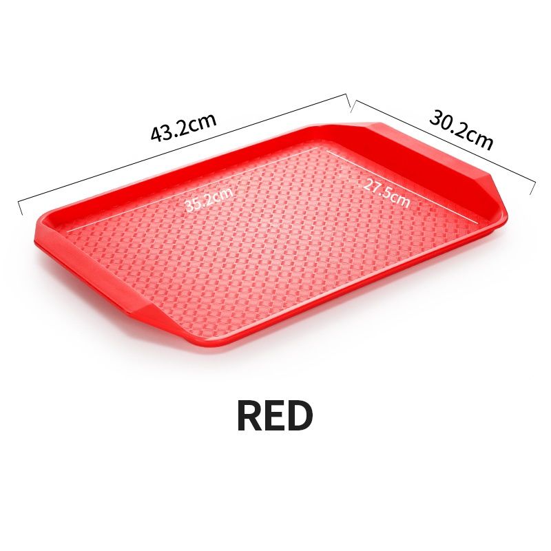 【COD】Rectangular Plastic Tray Non-Slip Serving Plate Tray Fruit Dessert ...