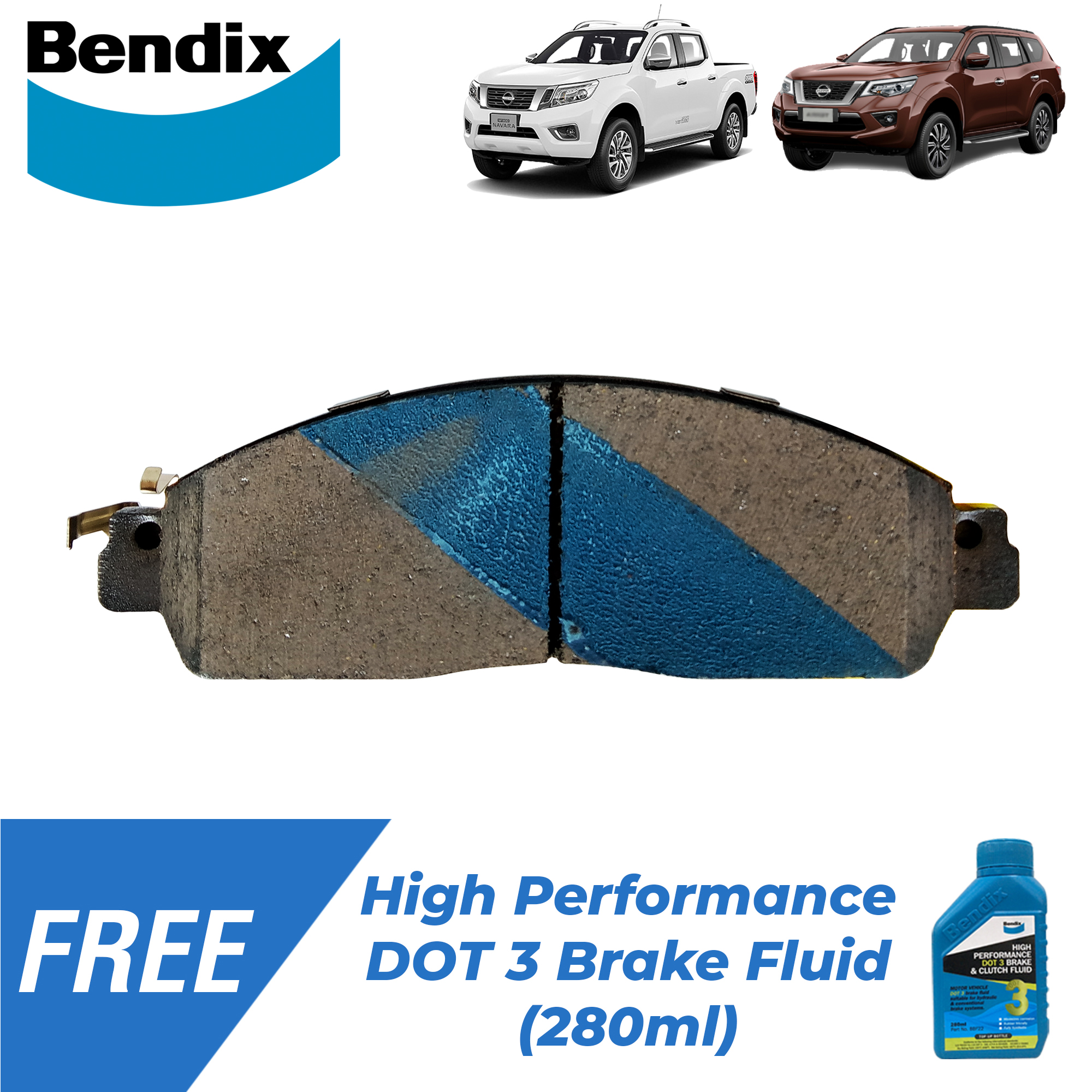 Bendix Brake Pads MKT DB2374 Front Set for Nissan Navara NP300 2015 ...