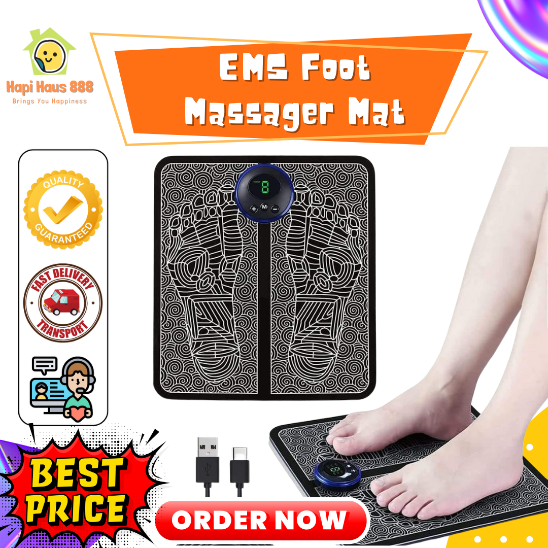 Hapi Haus 888 EMS Foot Massager Mat Pad - Made of Soft Yoga Mata non ...