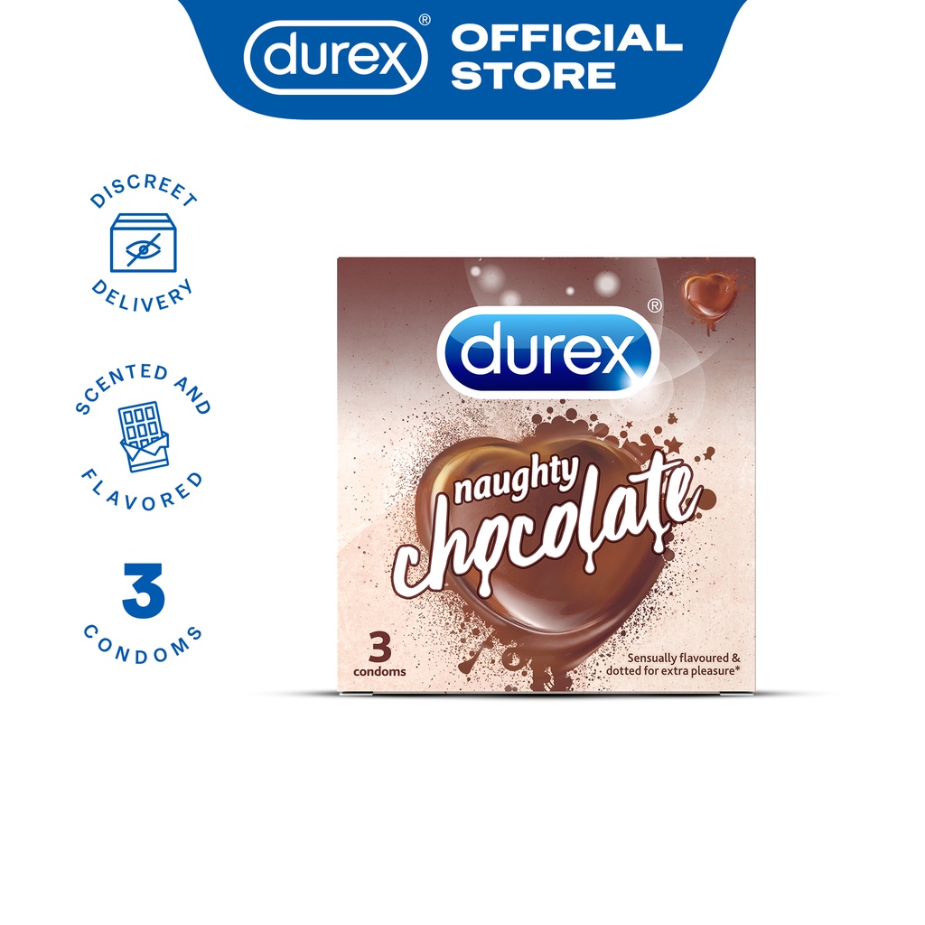 [DISCREET] Condom Durex Naughty Chocolate 3s | Lazada PH