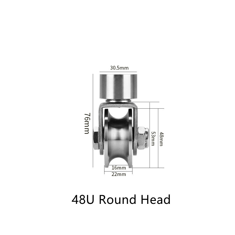 Swivel 360° Sliding Gate Roller Wheel With Bearing Heavy Duty Stainless ...