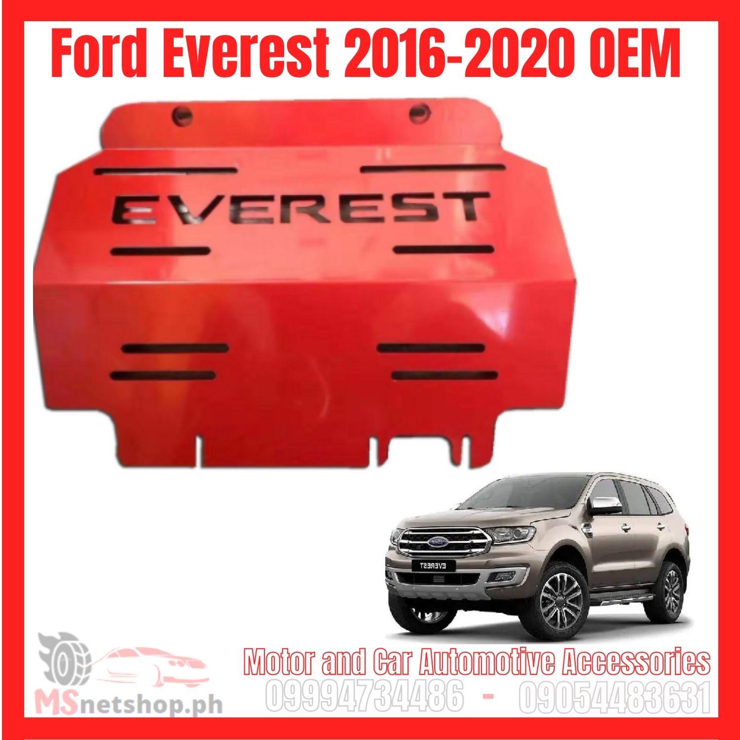 Ford Everest 2016-2020 OEM Under Engine Protection Skid Plate ...