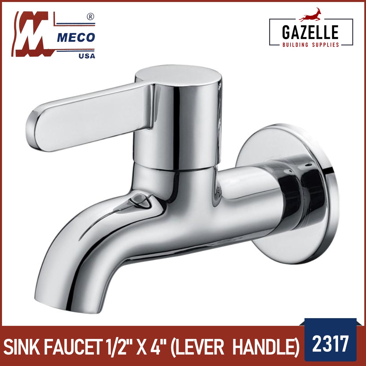 Meco Twin Head Faucet Lever / Cross / Metal Handle and Lavatory Faucet ...
