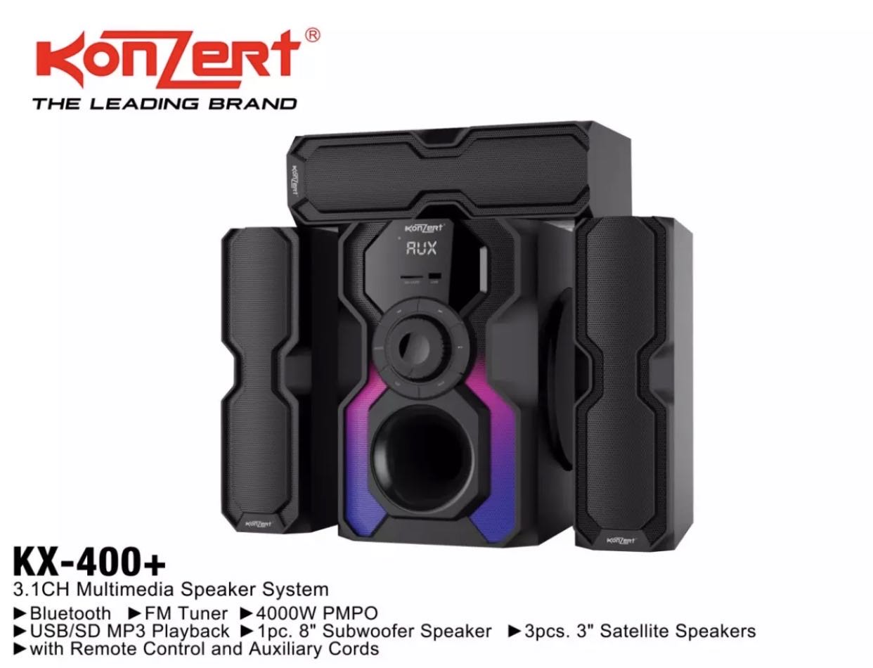 Konzert KX-400+ 3.1 Channel Multimedia Speaker System | Lazada PH