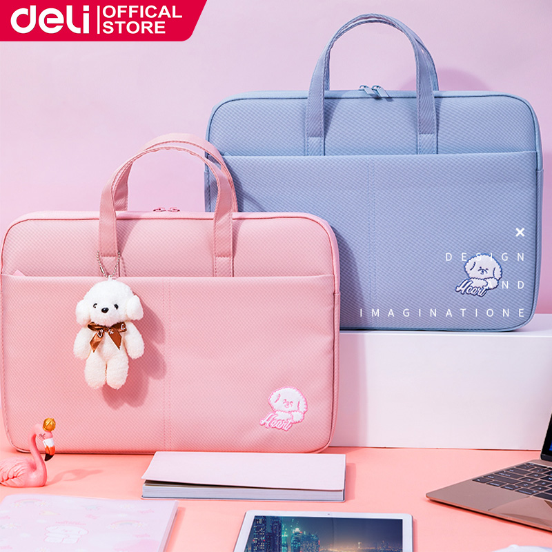 Deli Laptop Handbag 14" with Bear Keychain 63756 | Lazada PH
