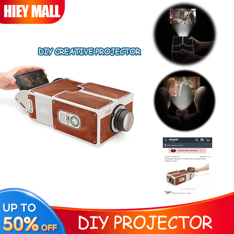 DIY projector mobile projector is suitable for iPhone and Android low ...