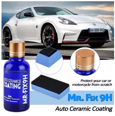 Authentic Mr Fix Auto Ceramics Coating, Anti Scratch 30ml High Gloss Ceramic Car Coating Kit ...