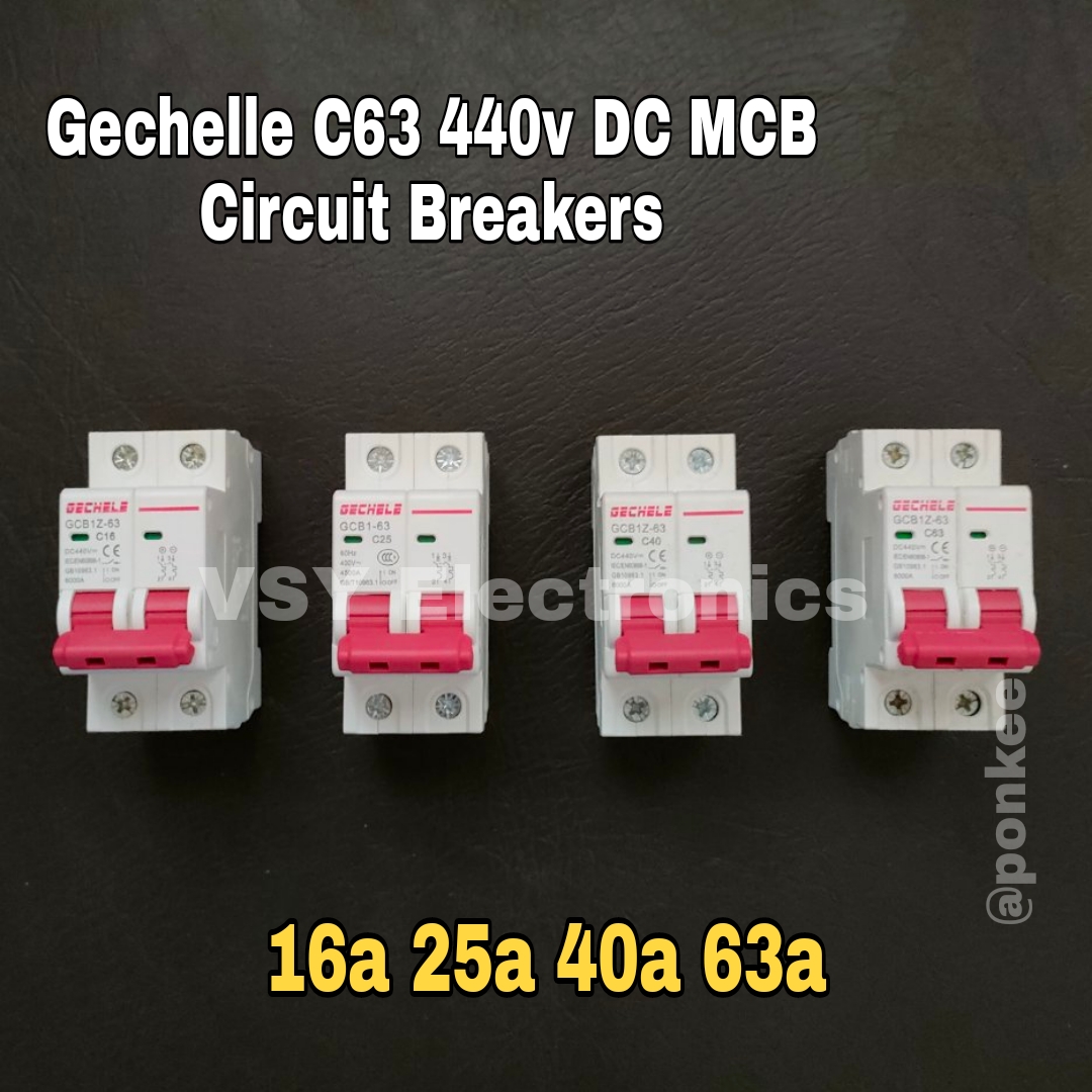 Original Gechelle C63 440v DC MCB Circuit Breakers 16a 25a 40a 63a CE ...