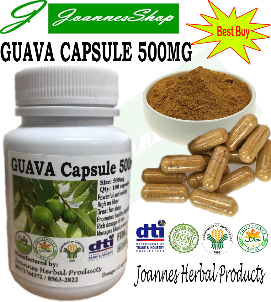 [100 capsules] Guava capsules 500mg | Lazada PH