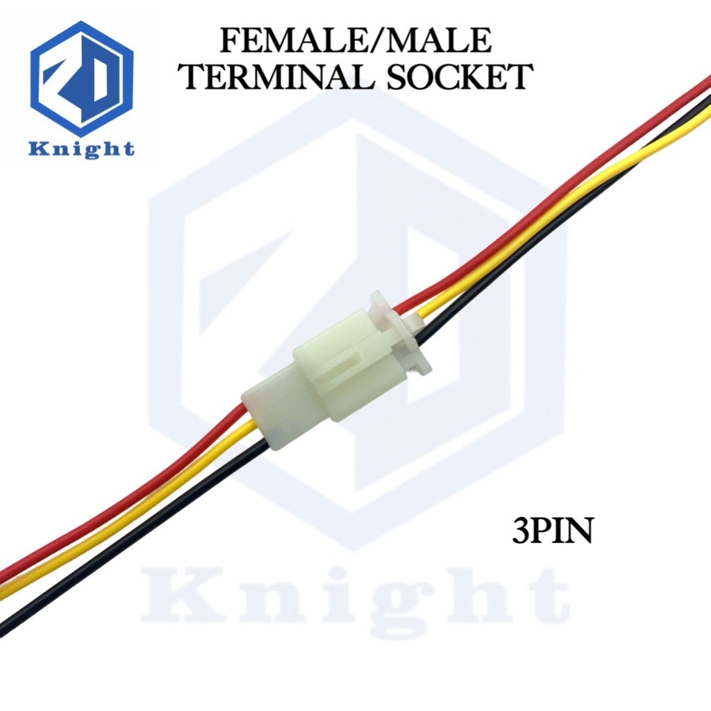 Knight Motorcycle Terminal Wire Connector Socket Male/Female Universal ...