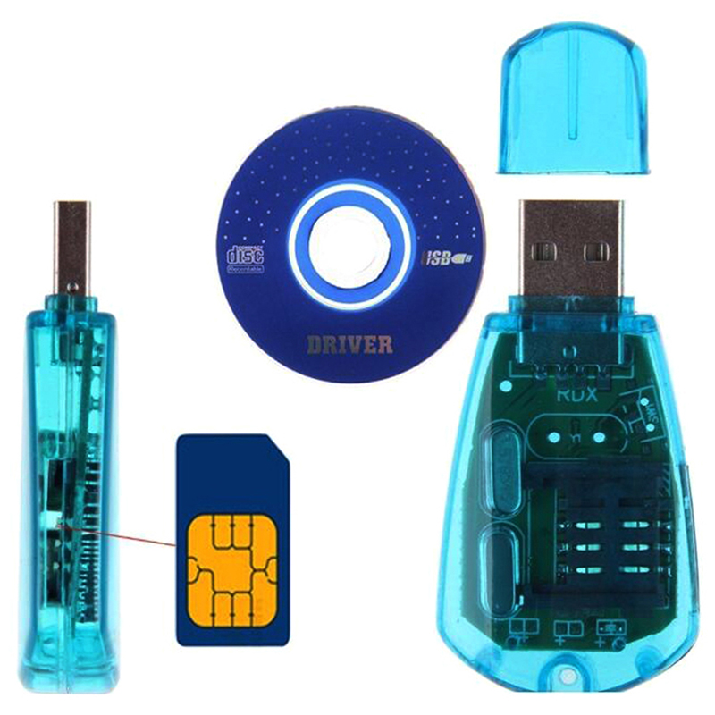 USB Cellphone Standard SIM Card Reader Copy Writer SMS GSM/CDMA+CD KY ...