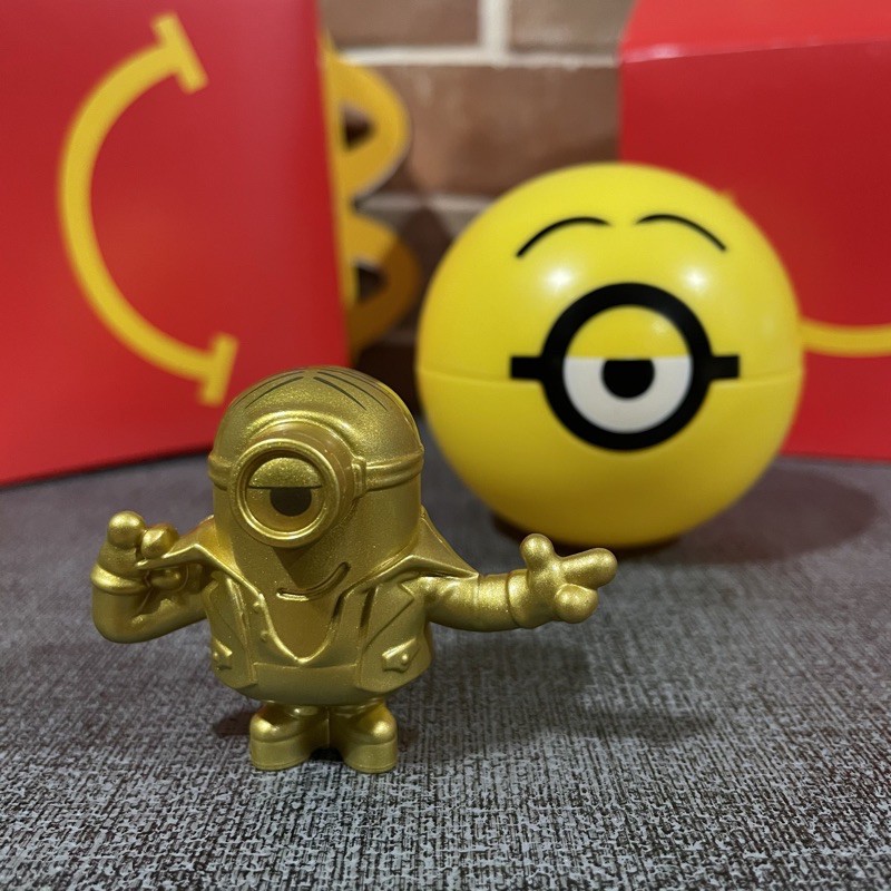 (GOLD MINIONS) Happy Meal Minions Mcdonalds Toys “Wave 2” (CAKE TOPPERS ...