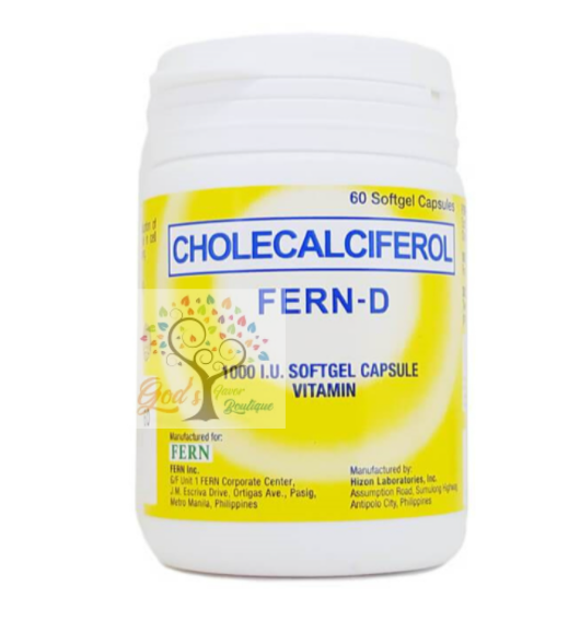Fern D 60s Cholecalciferol Vitamin D - FDA Approved (1 bottle) GodsFavorBoutique | Lazada PH
