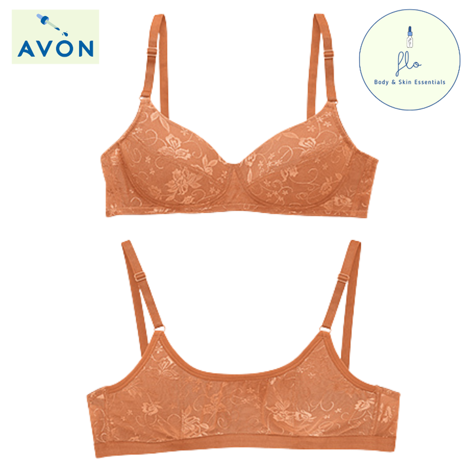 Avon Bra for Women, 2PC Set Nonwire and Underwire Women's Bra, Avon ...